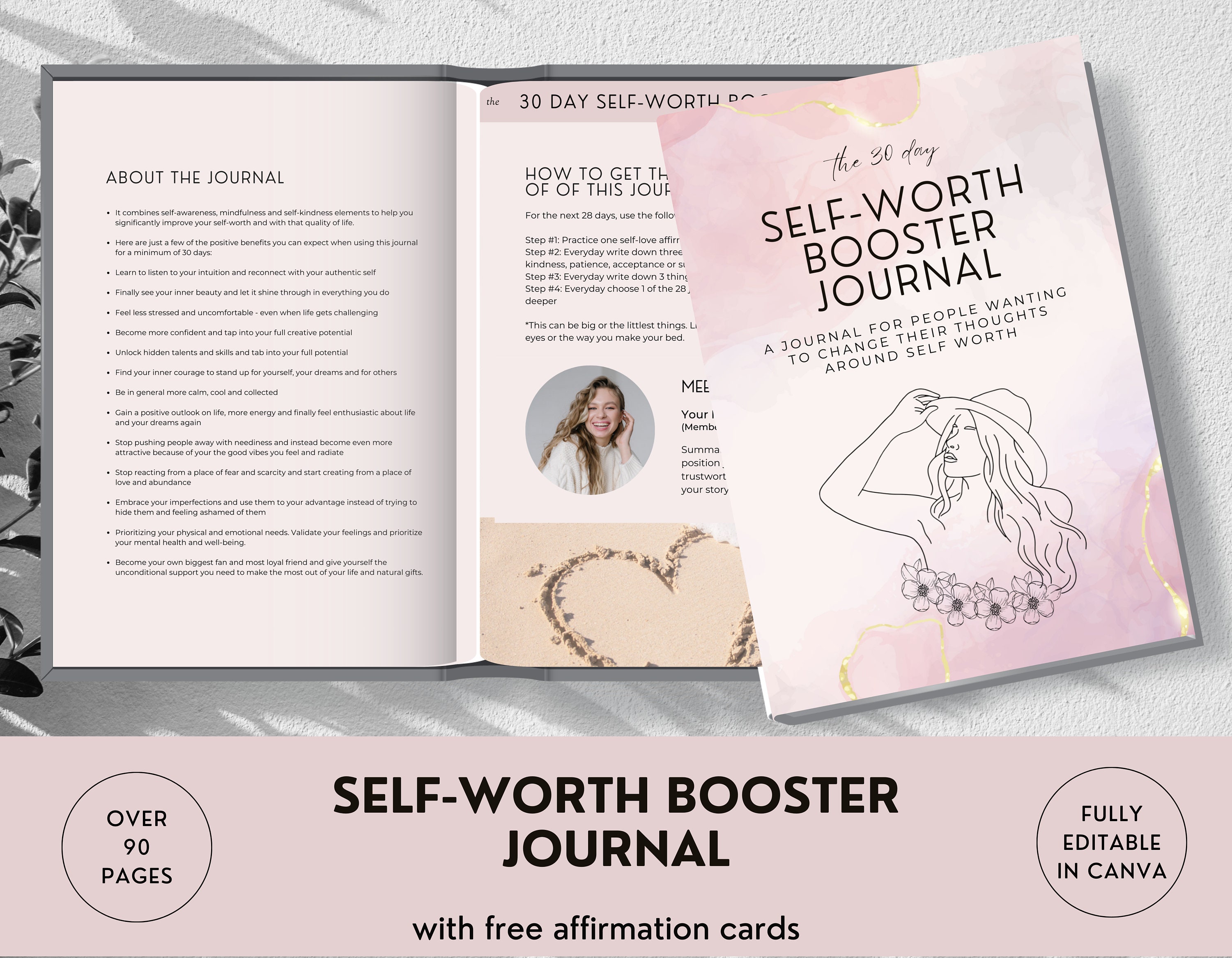 Self-worth Journal for Personal Growth & Confidence, Done for You ...
