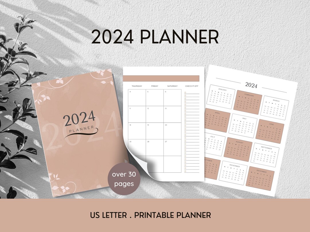 Printable 2024 Planner PDF | New Year Project Planner | Customizable ...