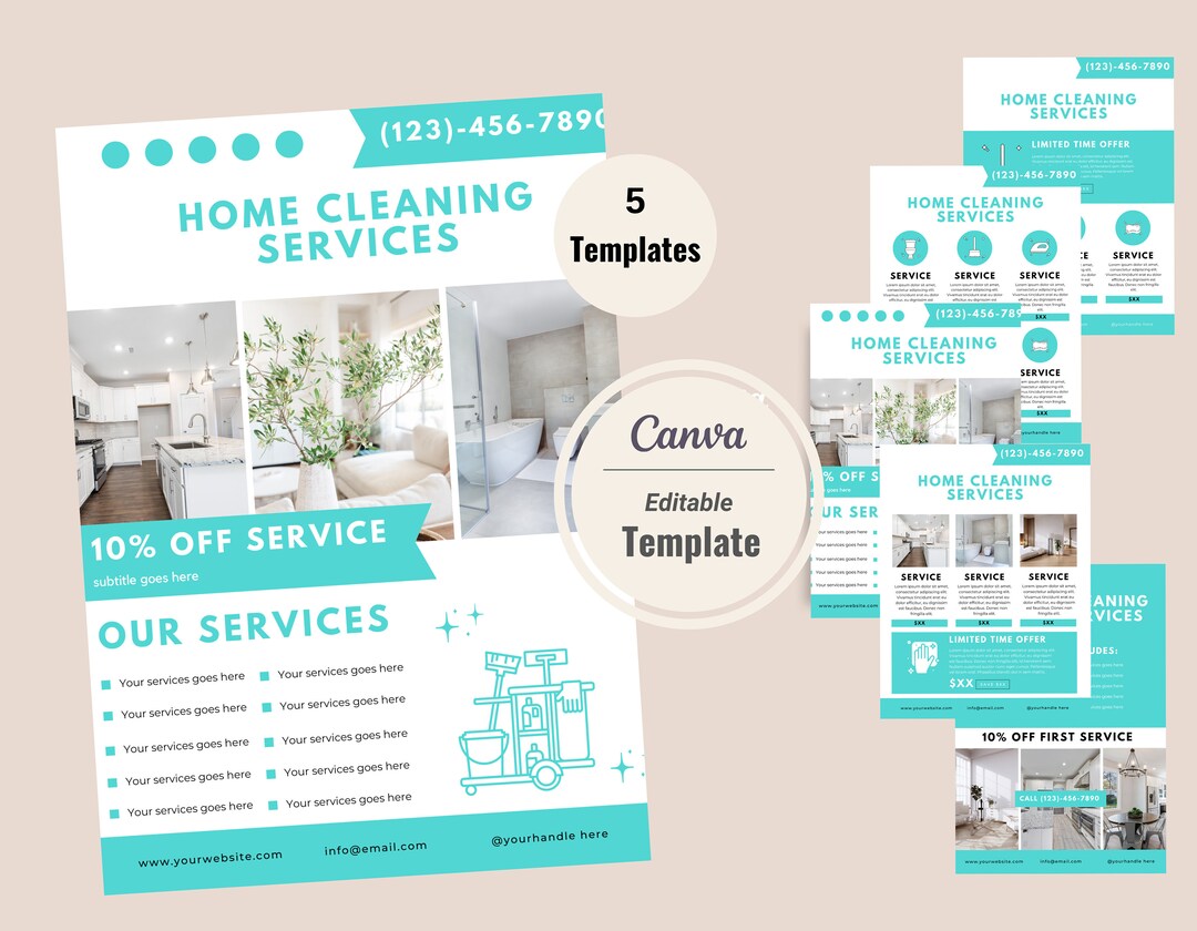House Cleaning Flyer Template Home Cleaning DIY Flyer - Etsy