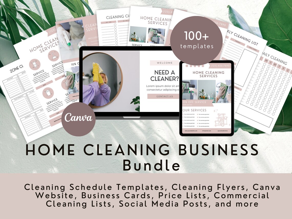 Editable Cleaning Schedule Bundle, Cleaning Business Templates, Home ...
