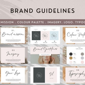 DIY Branding Package Template - Logo Kit, Editable Brand Boards, Mood ...