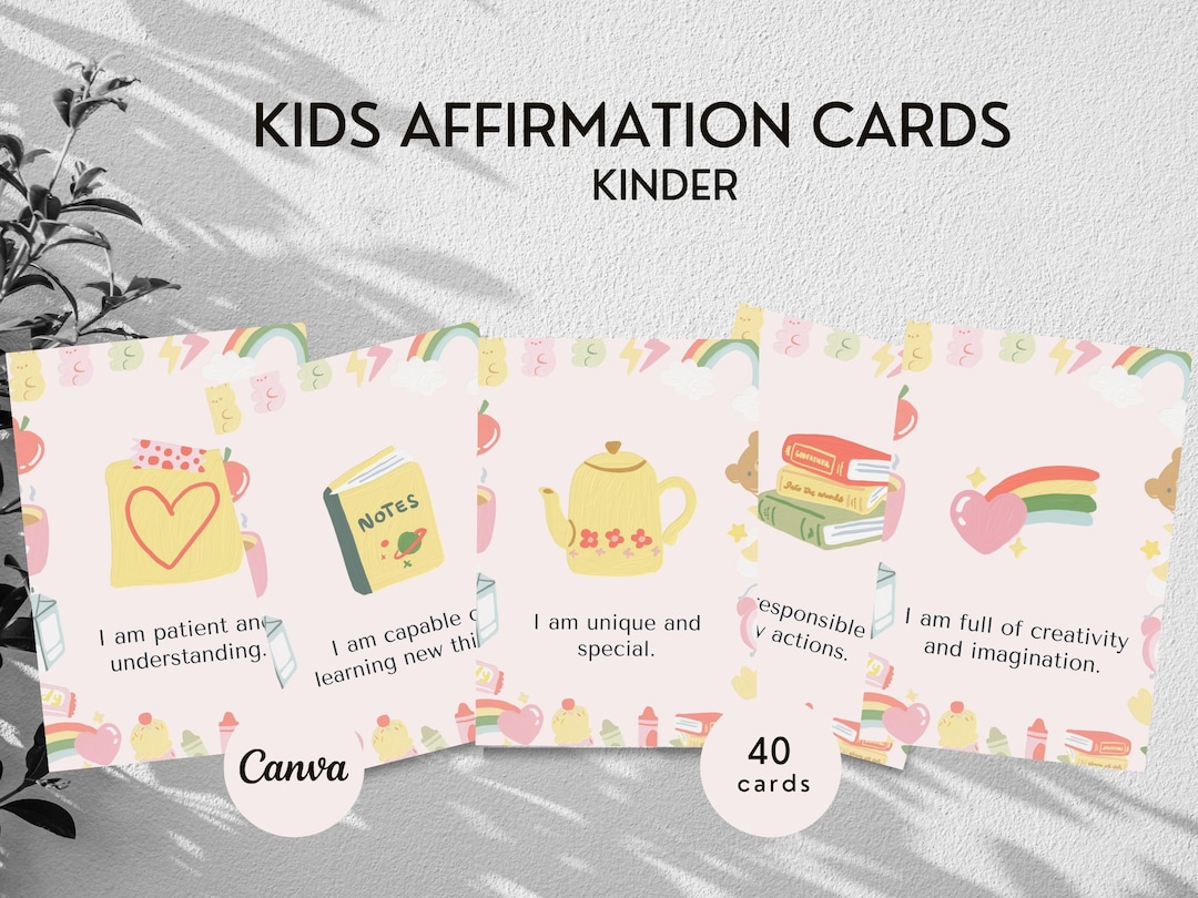 Empowering Kids Affirmation Cards Positive Quotes & Inspiring Cards for ...