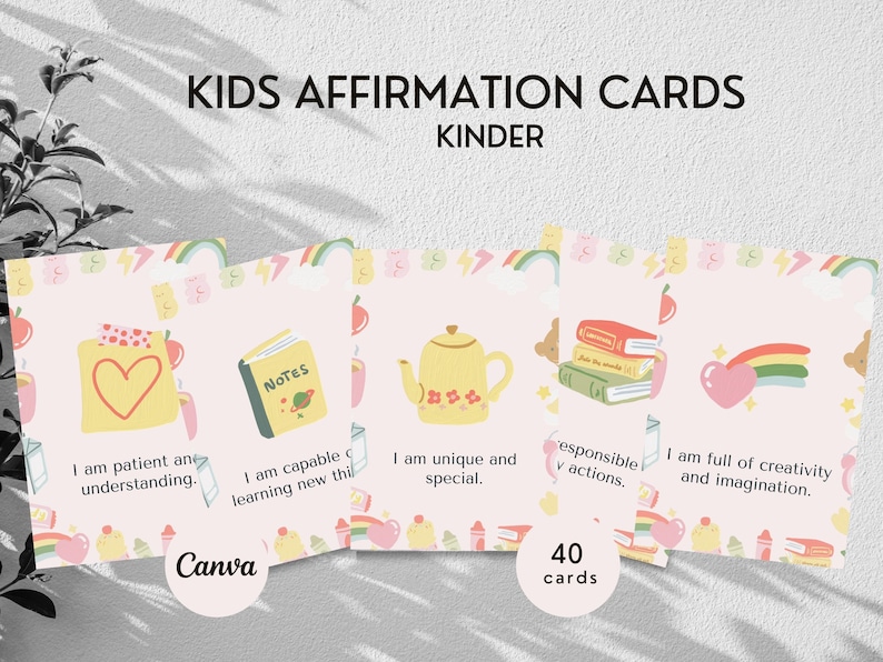 Empowering Kids Affirmation Cards Positive Quotes & Inspiring Cards for ...