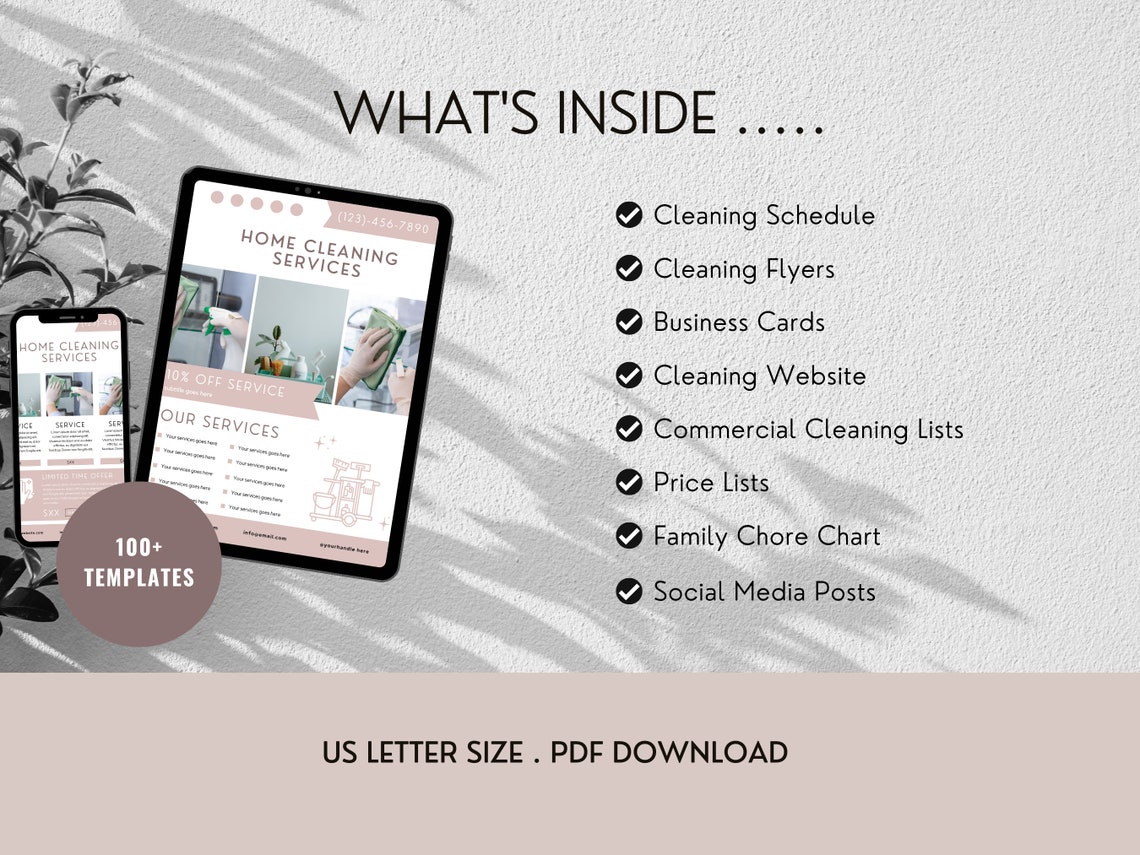 Editable Cleaning Schedule Bundle, Cleaning Business Templates, Home ...