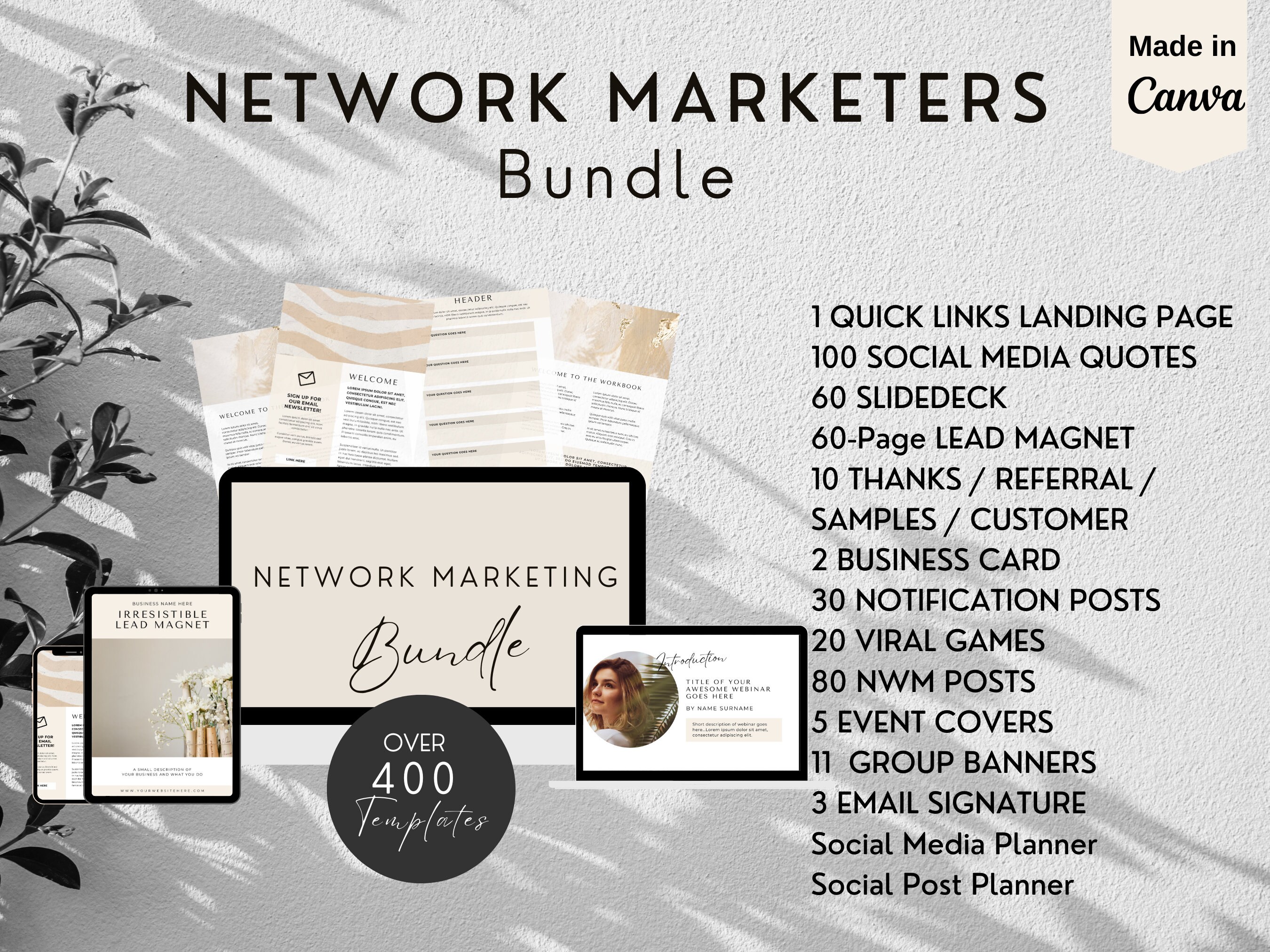 Network Marketing Canva Template Bundle: MLM Business Planner Direct ...