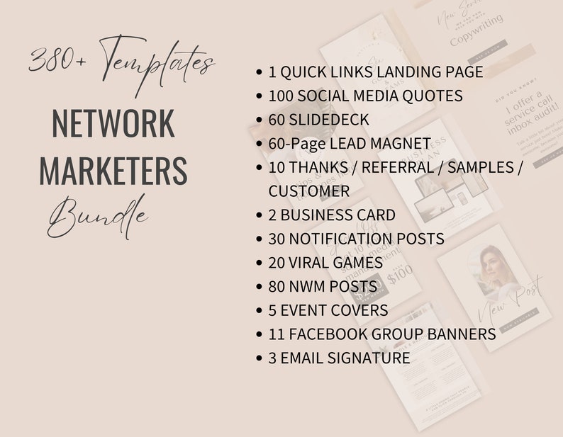 Network Marketing Canva Template Bundle: MLM Business Planner - Etsy