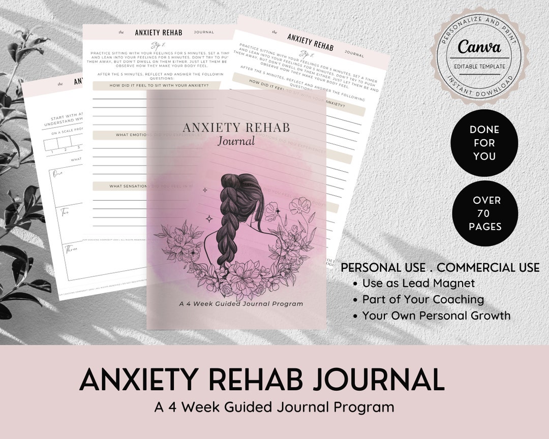 Guided Anxiety Journal Done for You Workbook Mindfulness Prompts Mental ...