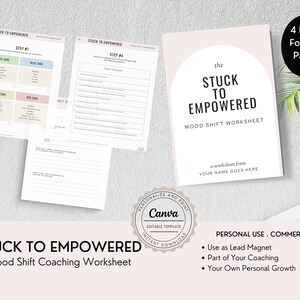 Mood Shift Workbook, Worksheet for Coaches, Done for You Freebie ...