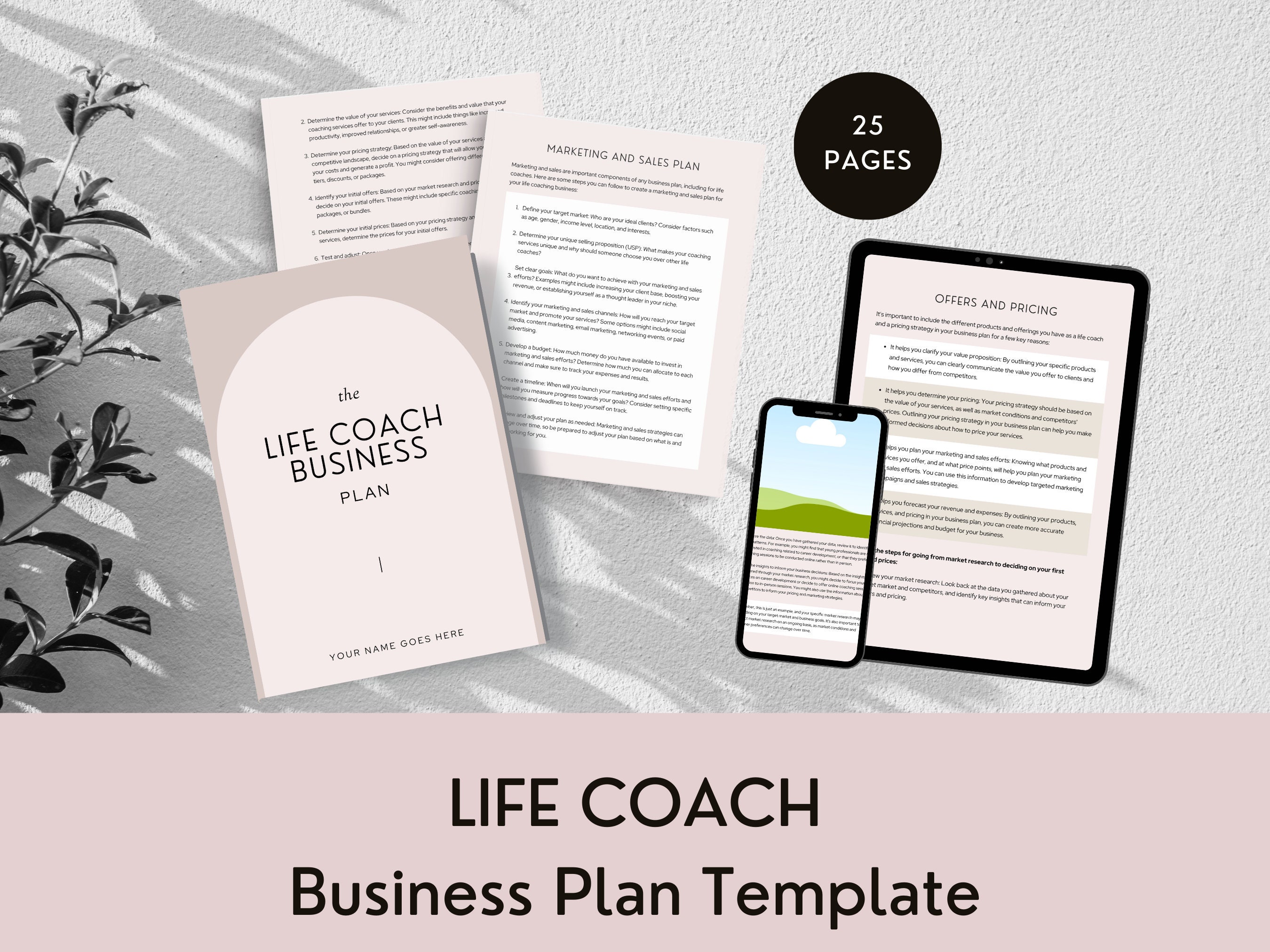 Life Coach Business Plan Canva Template Start up Business Plan for ...