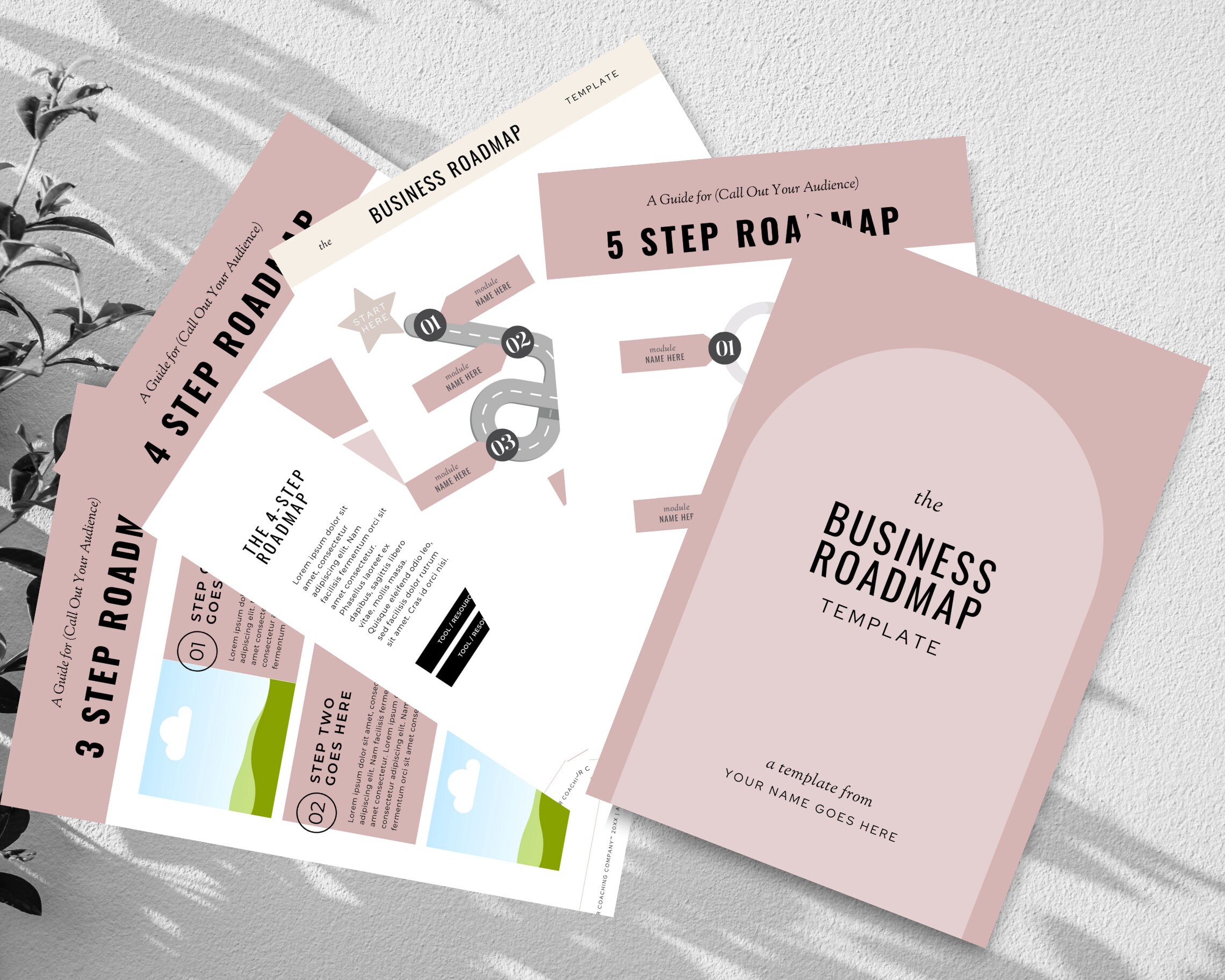 Editable Business Roadmap Canva Template Marketing Strategy Planning