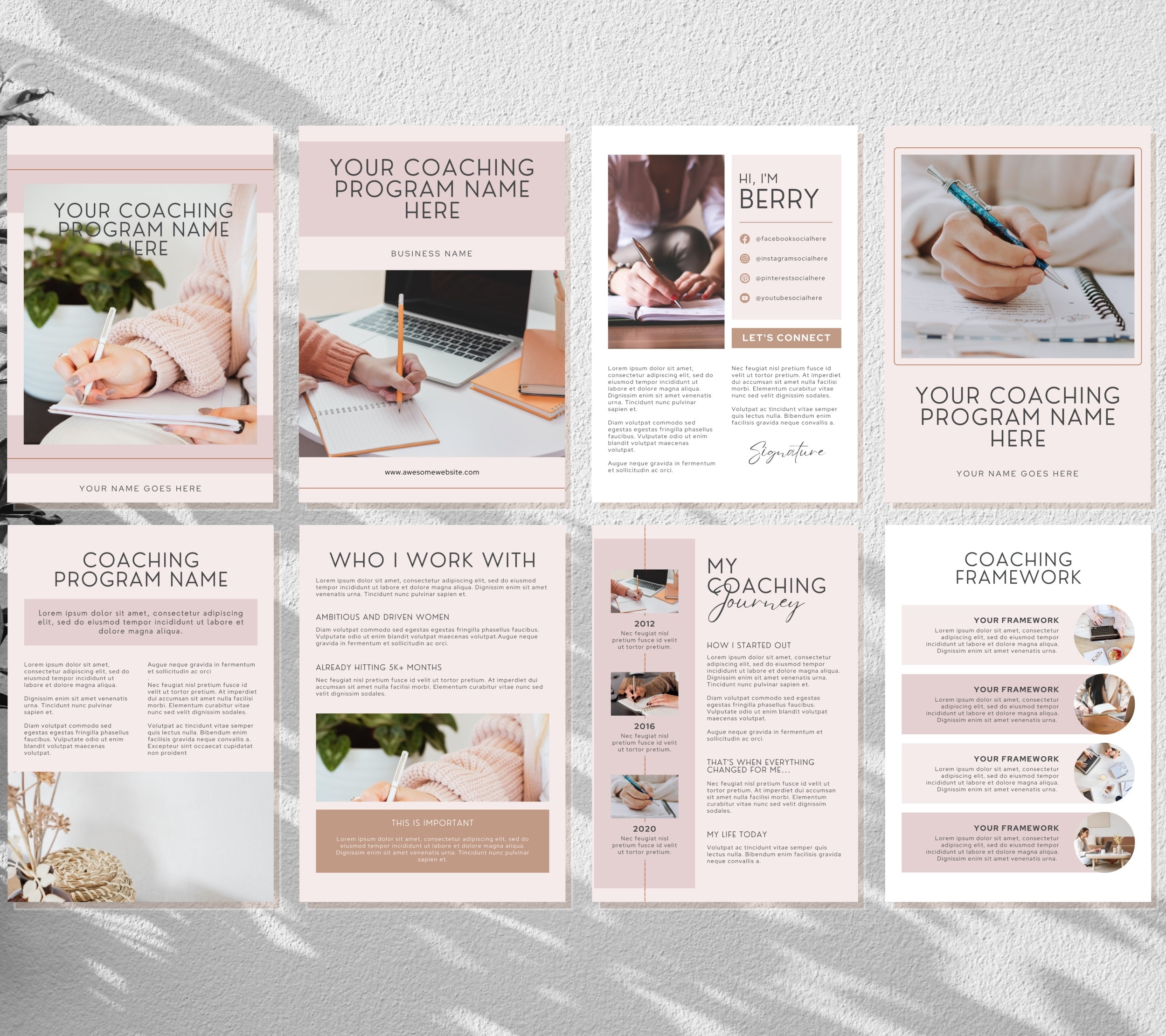 Business Coaching Program Canva Template | Client Welcome Package ...