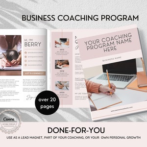Business Coaching Program Canva Template | Client Welcome Package ...