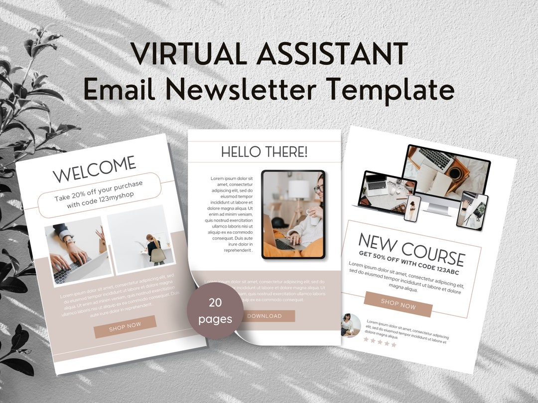 Virtual Assistant Newsletter Email Templates | Photo Email Done-for-you ...