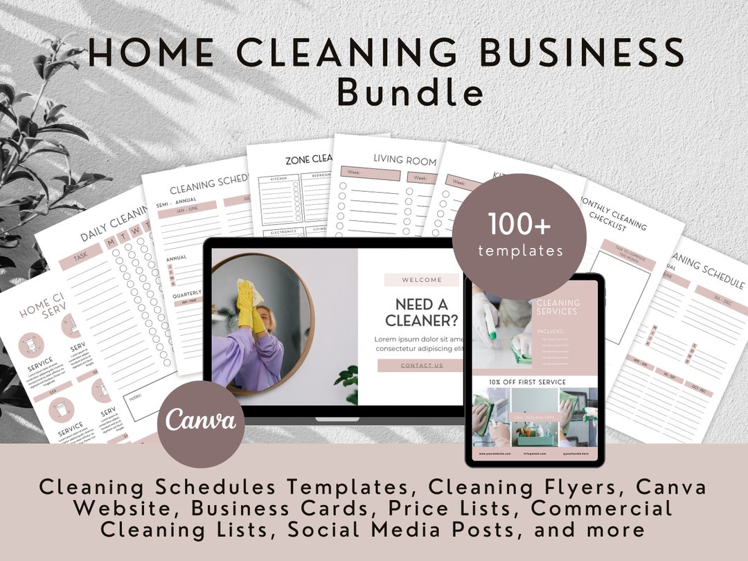 Editable Cleaning Schedule Bundle, Cleaning Business Templates, Home ...