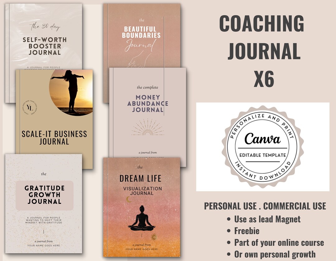Coaching Journals Template Personal Growth Journal Done for - Etsy ...
