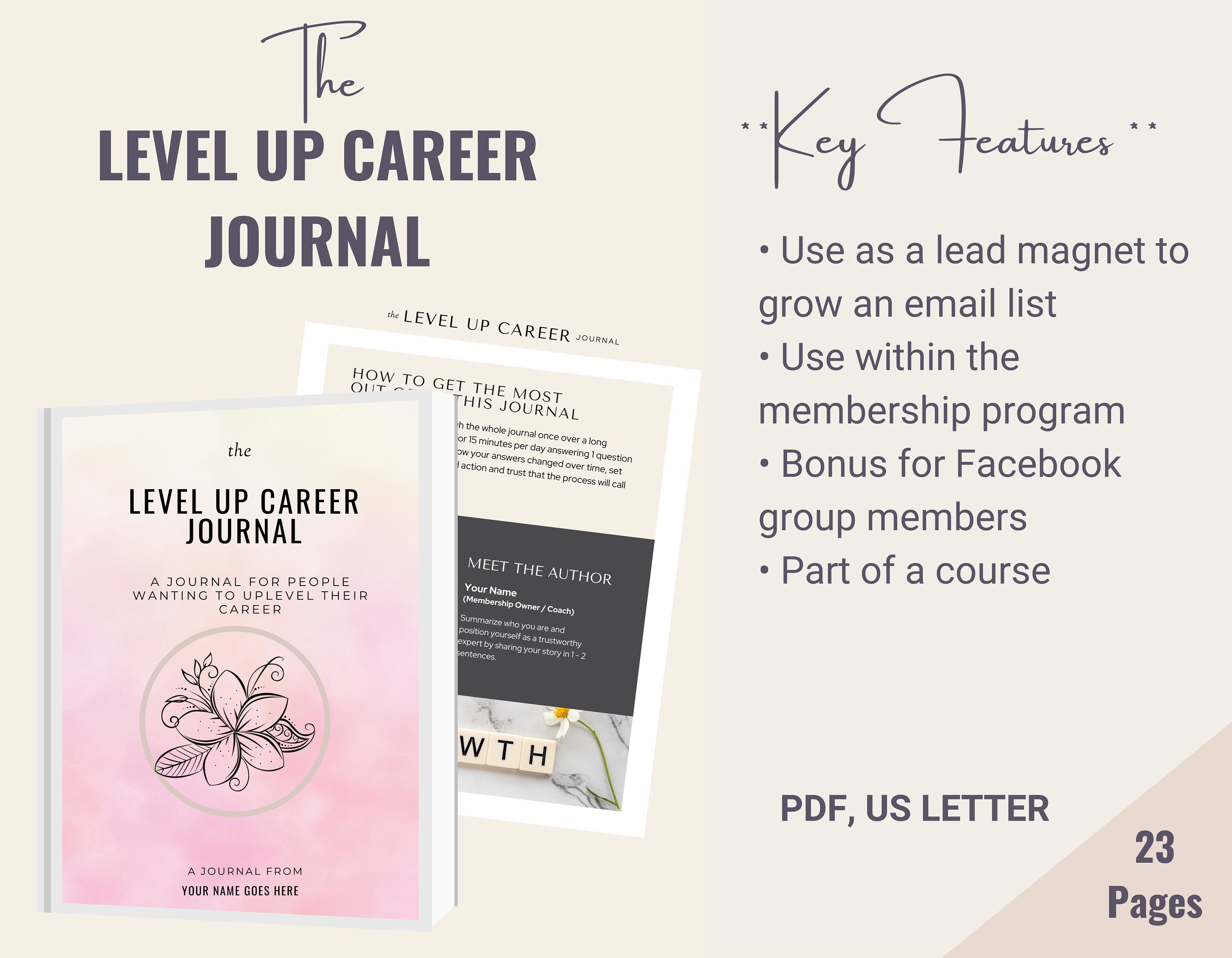 Level up Career Journal Done for You Career Development - Etsy