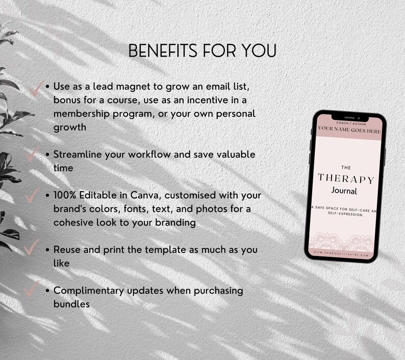 Coaching Journals Template, Personal Growth Journal, Done for You Lead ...