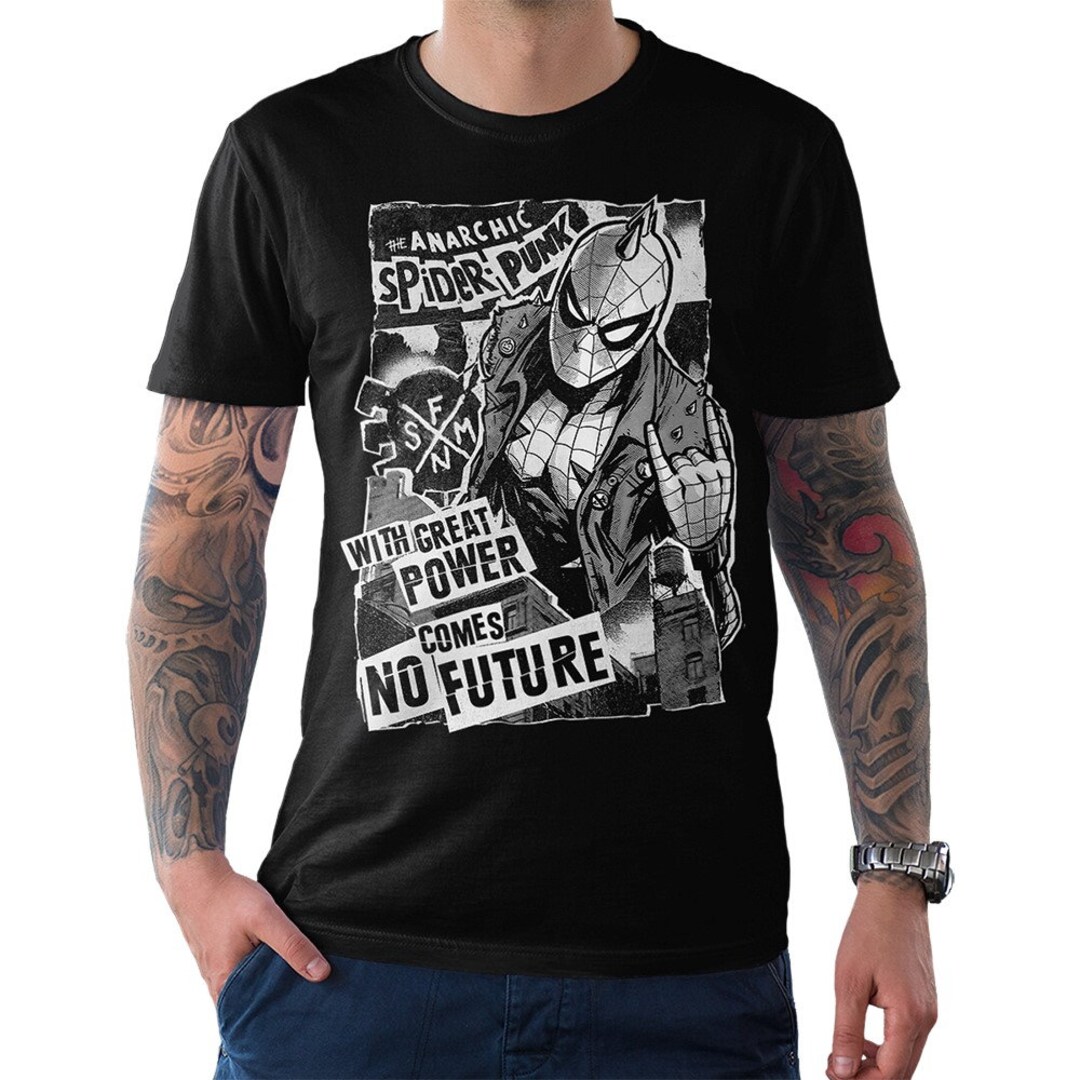 The Anarchic Spider-punk T-shirt / Spider-man Shirt / Men's Women's ...