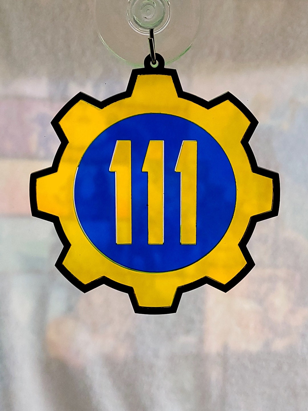 Fallout Vault 111 Faux Stained Glass, Suncatcher, Christmas Ornament - Etsy