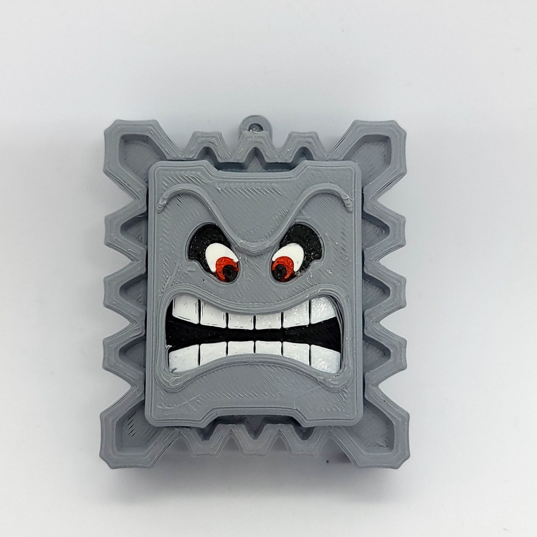 Nintendo-inspired 3D Printed Thwomp Christmas Ornament - Geeky Gaming ...