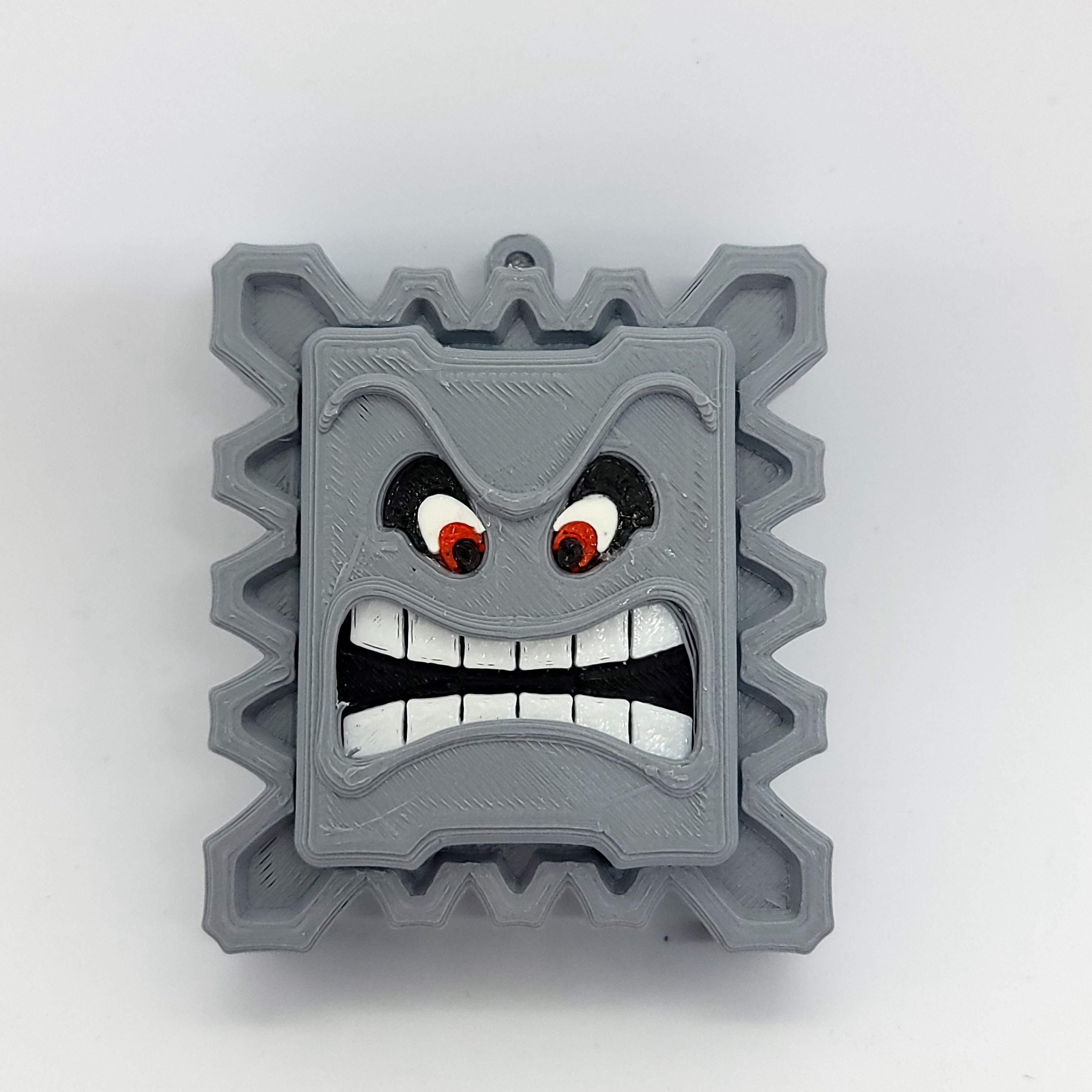 Nintendo-inspired 3D Printed Thwomp Christmas Ornament - Geeky Gaming ...