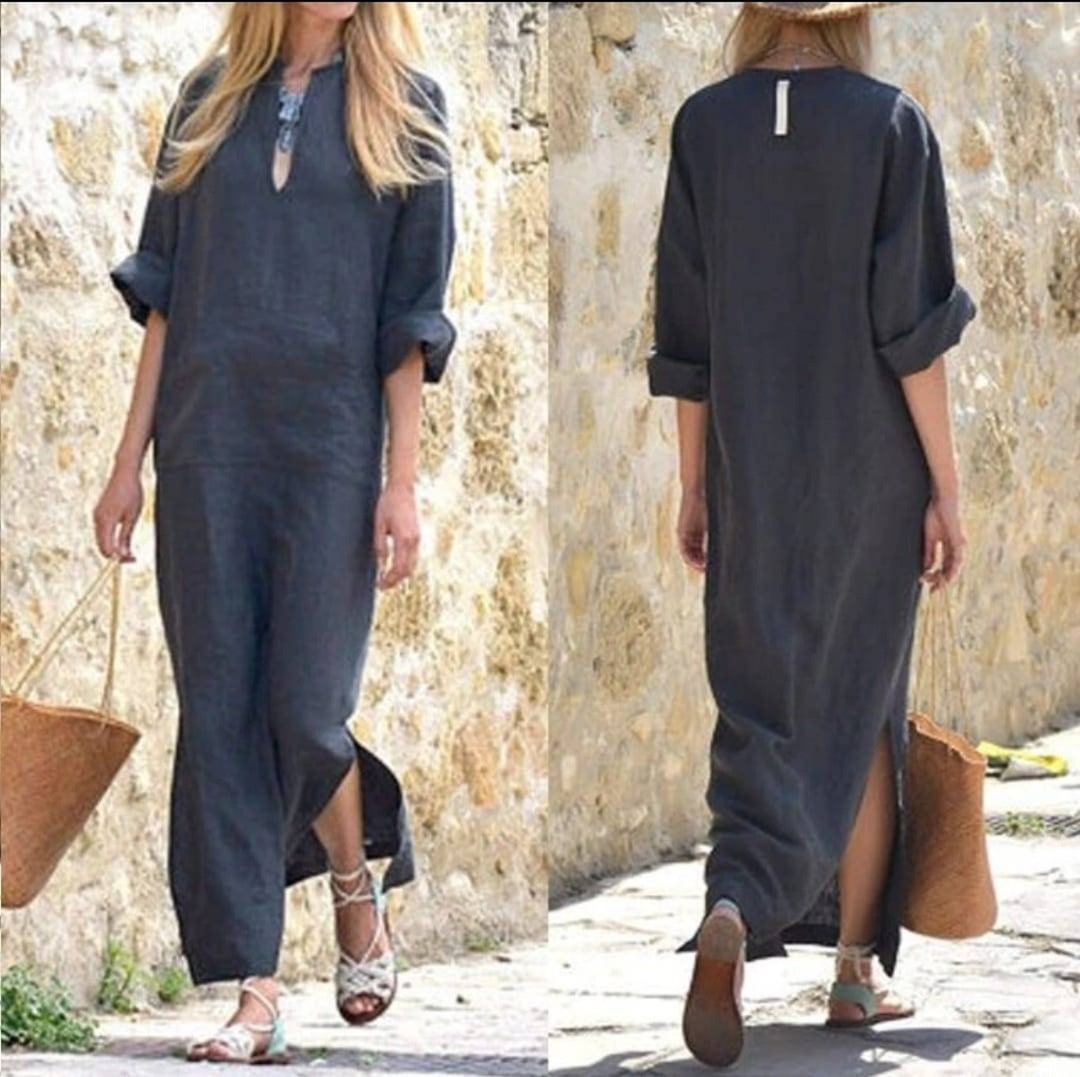 Women Sugato Kaftan New Caftan Robe Women Clothing Solid Caftan Long ...