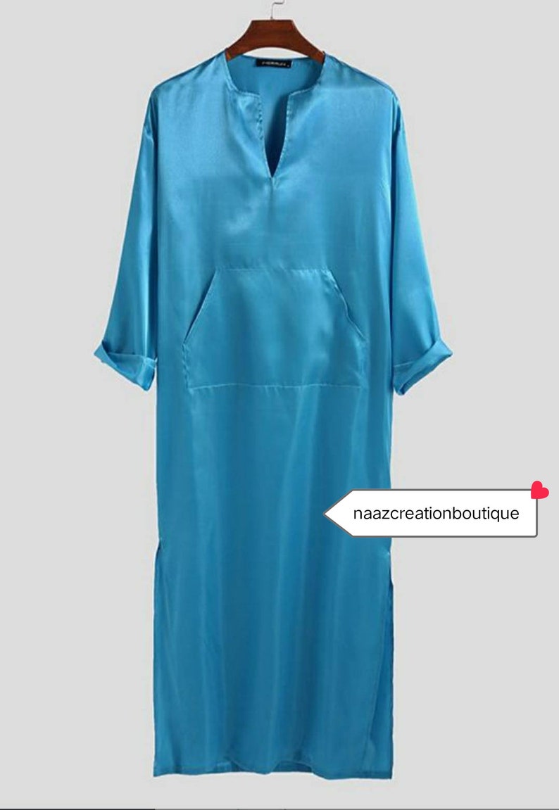 Unisex Outfit Kaftan, Men Muslim Robe Kaftan Long Leelan Kaftan Indian ...
