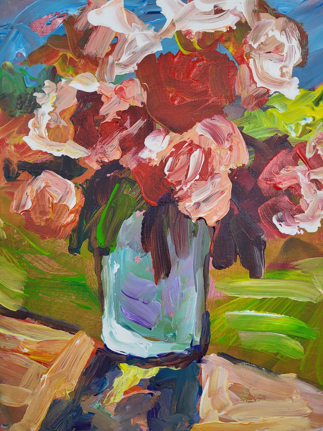 Acrylic Painting on Cardboard Cardboard Alexander Diener Art Unique ...