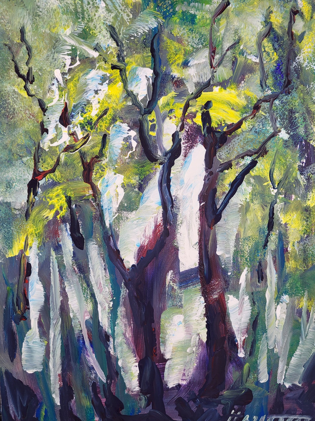 Oil Painting Oil Paintings Forest Nature Alexander Diener Art Unique ...