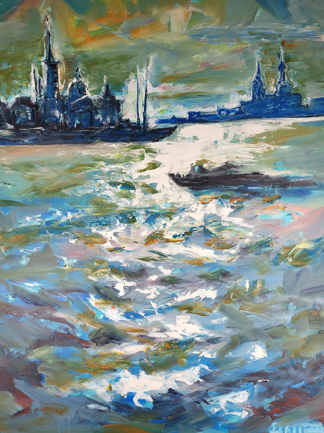 Oil Painting Sea Ship Oil Paintings Modern Art Alexander Diener Art ...