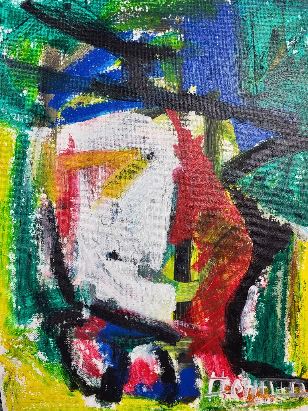 Oil Painting Oil Paintings on Cardboard Abstract Mural Alexander Diener ...