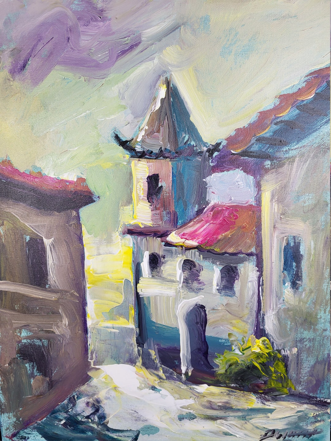 Oil Painting Oil Painting Houses Modern Art Alexander Diener Art Unique ...