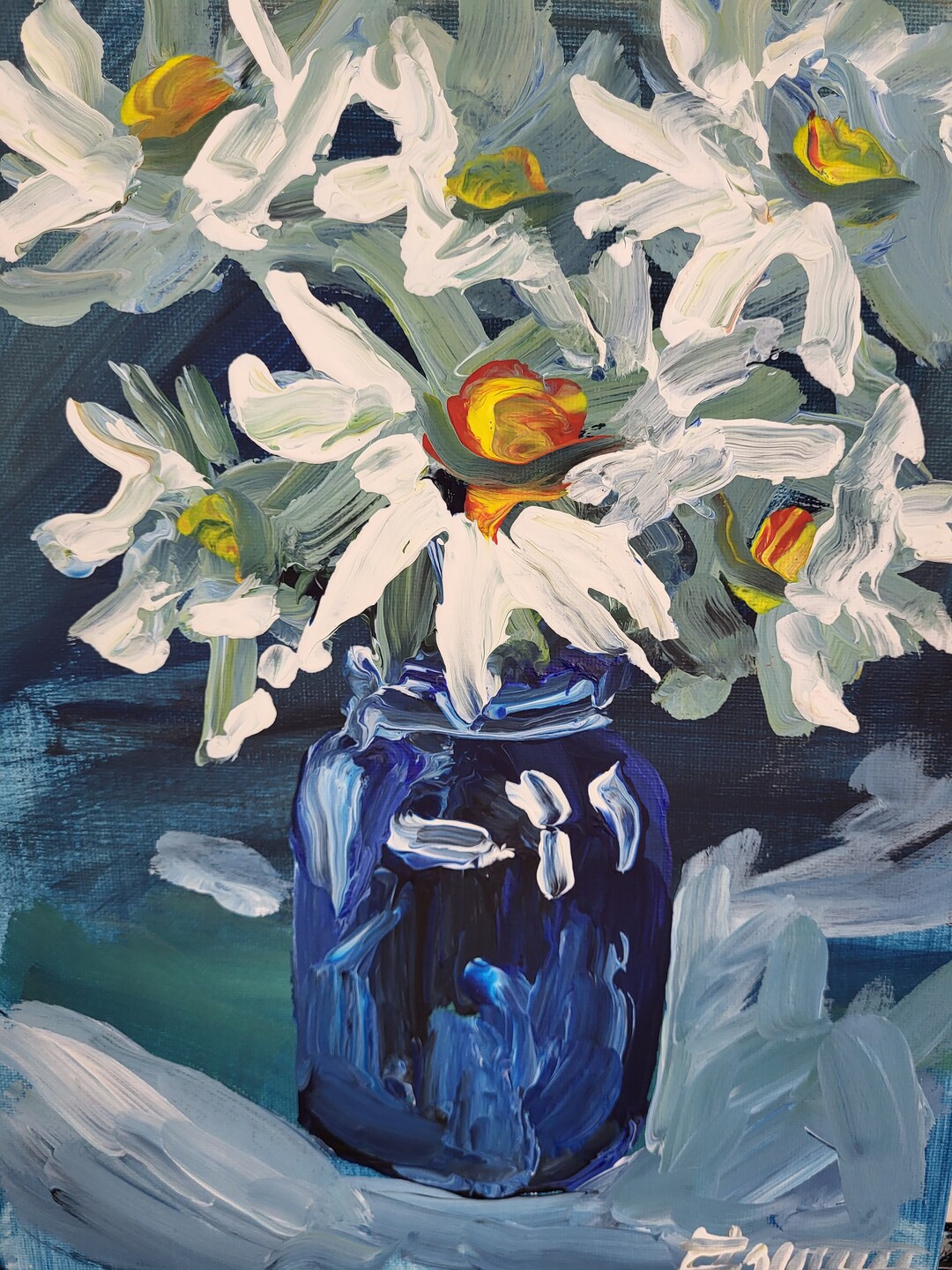 Acrylic Painting on Cardboard Cardboard Alexander Diener Art - Etsy