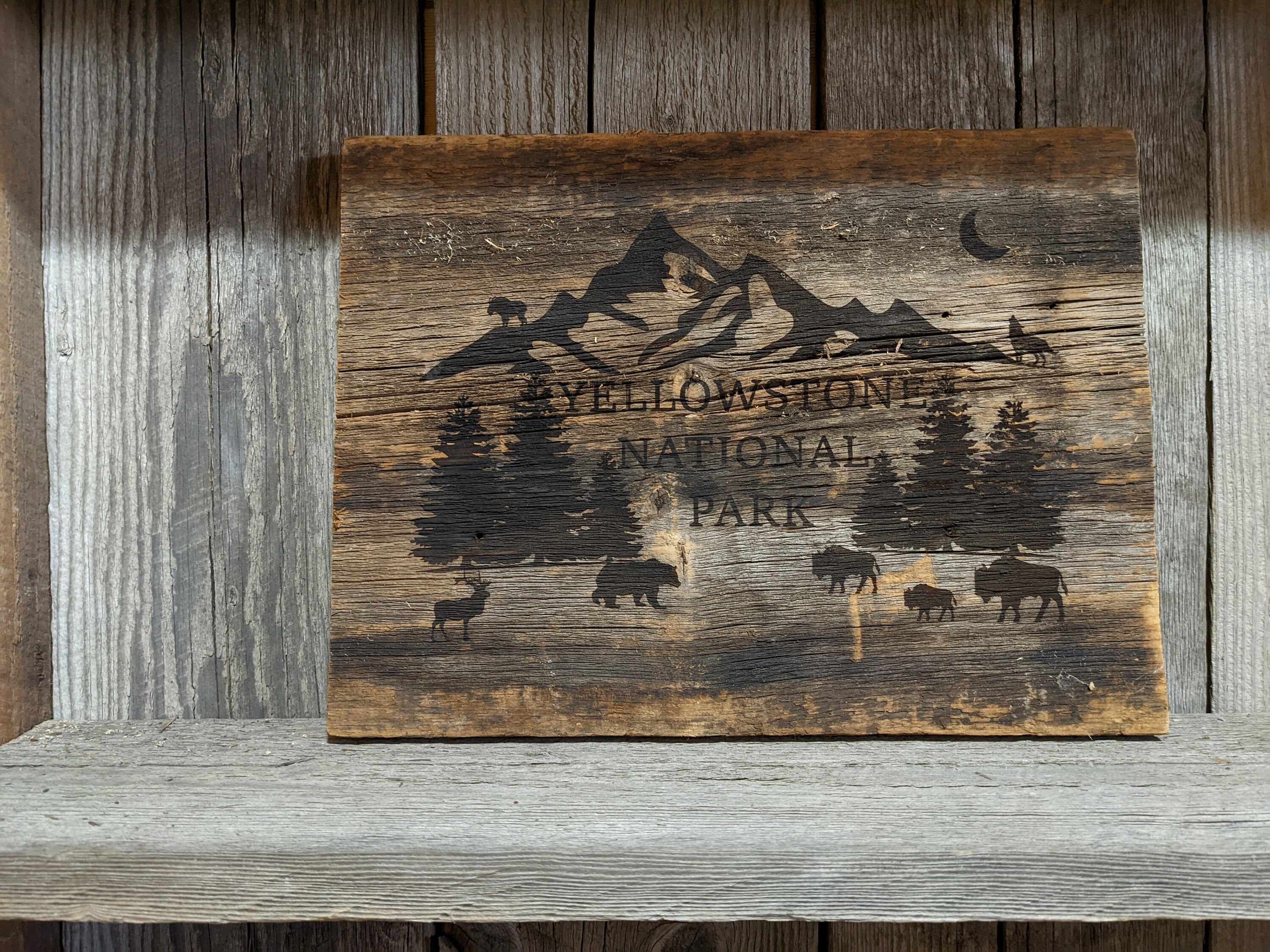 Yellowstone National Park Barnwood Sign - Etsy