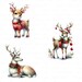 14 Christmas Reindeer Clipart, Forest Animals Clipart, Watercolor ...
