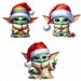 15 Baby Yoda in Santa Hat Clipart, Cute Baby Yoda Star Wars Clipart ...