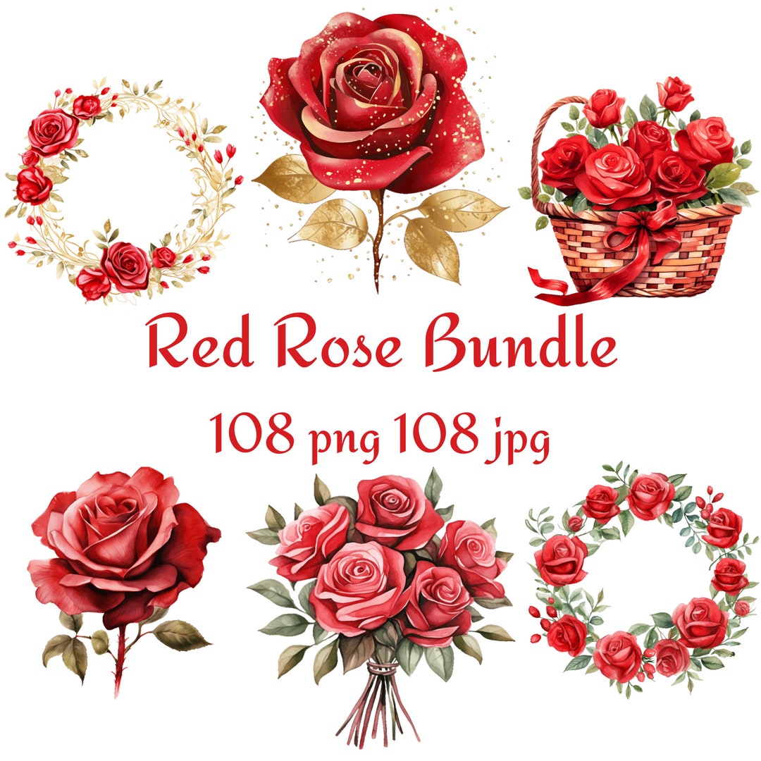 108 Red Rose Bundle Bouquet, Gift Basket Rose, Rose With Golden Glitter ...