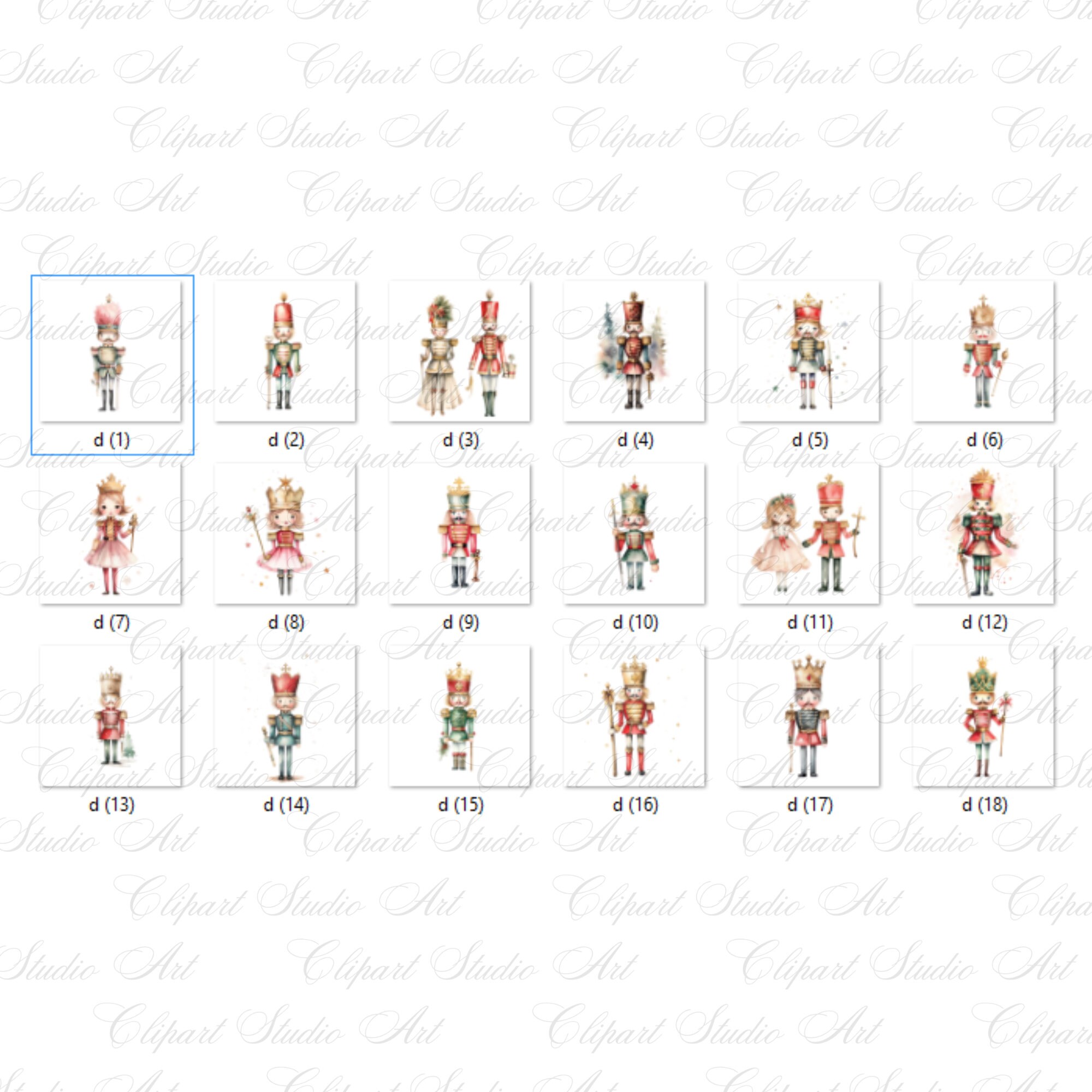 Whimsical Single Nutcracker Watercolour Clipart Vintage - Etsy