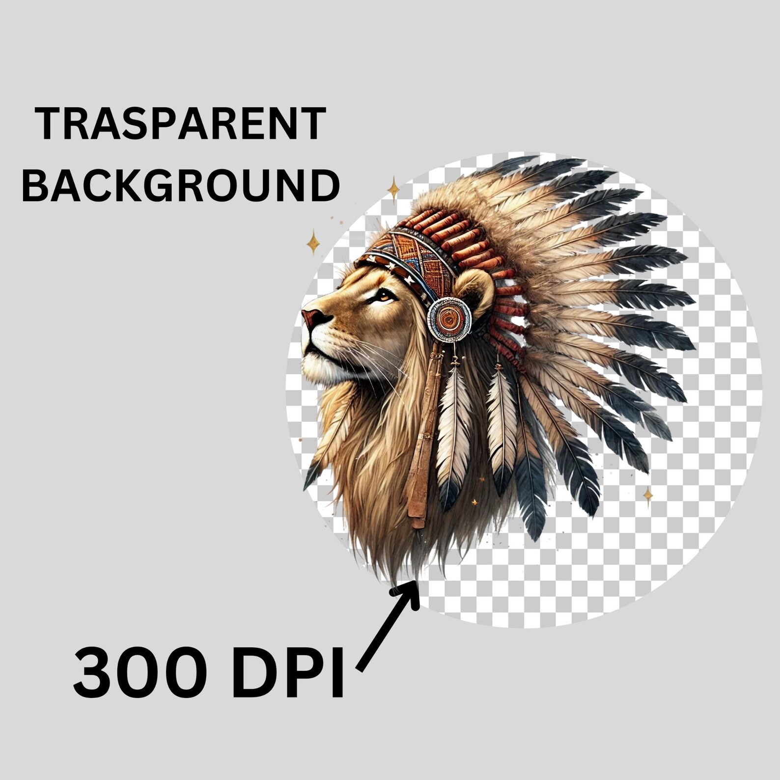 15 Chief Lion Clipart, Native American Lions Clipart, High Quality ...