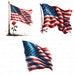 14 USA Flag Clipart, American Flag Day Clipart, Watercolor American ...