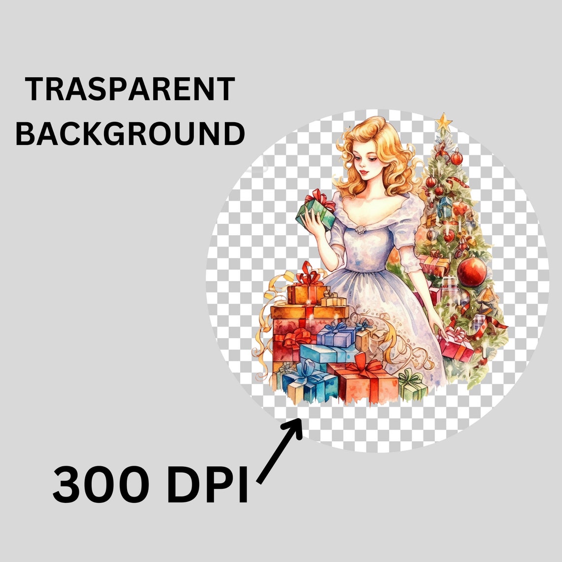 12 Cinderella Clipart, Christmas Fairy Tale Princess Clipart ...