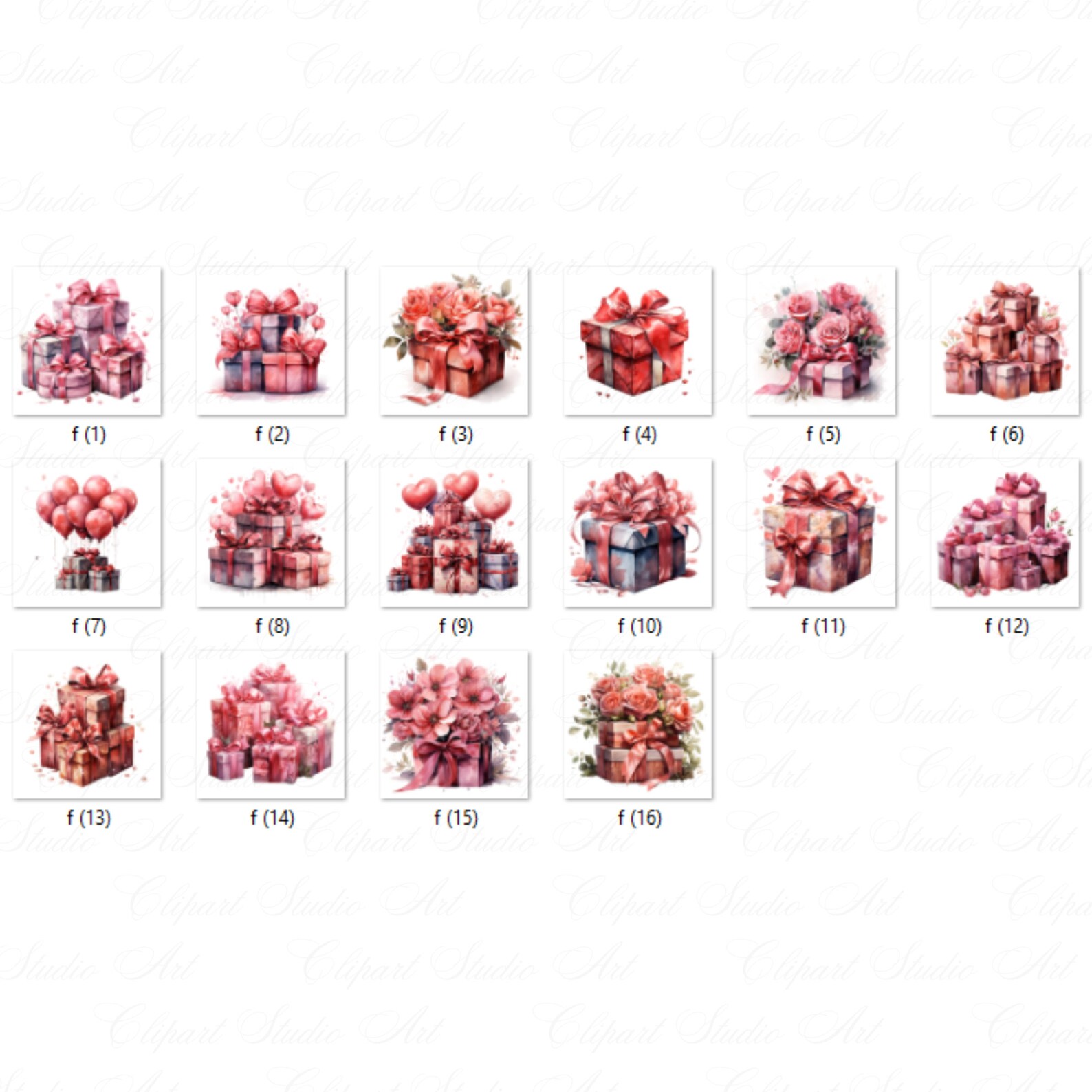 16 Valentine's Day Gift Clipart, Valentine's Day Gift & Flower Clipart ...