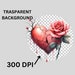 20 Heart and Rose Clipart, Valentine Rose Clipart, Valentine Heart ...