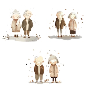 Grandparents Clipart, Family Clipart, Grandfather Clipart, Grandmother ...