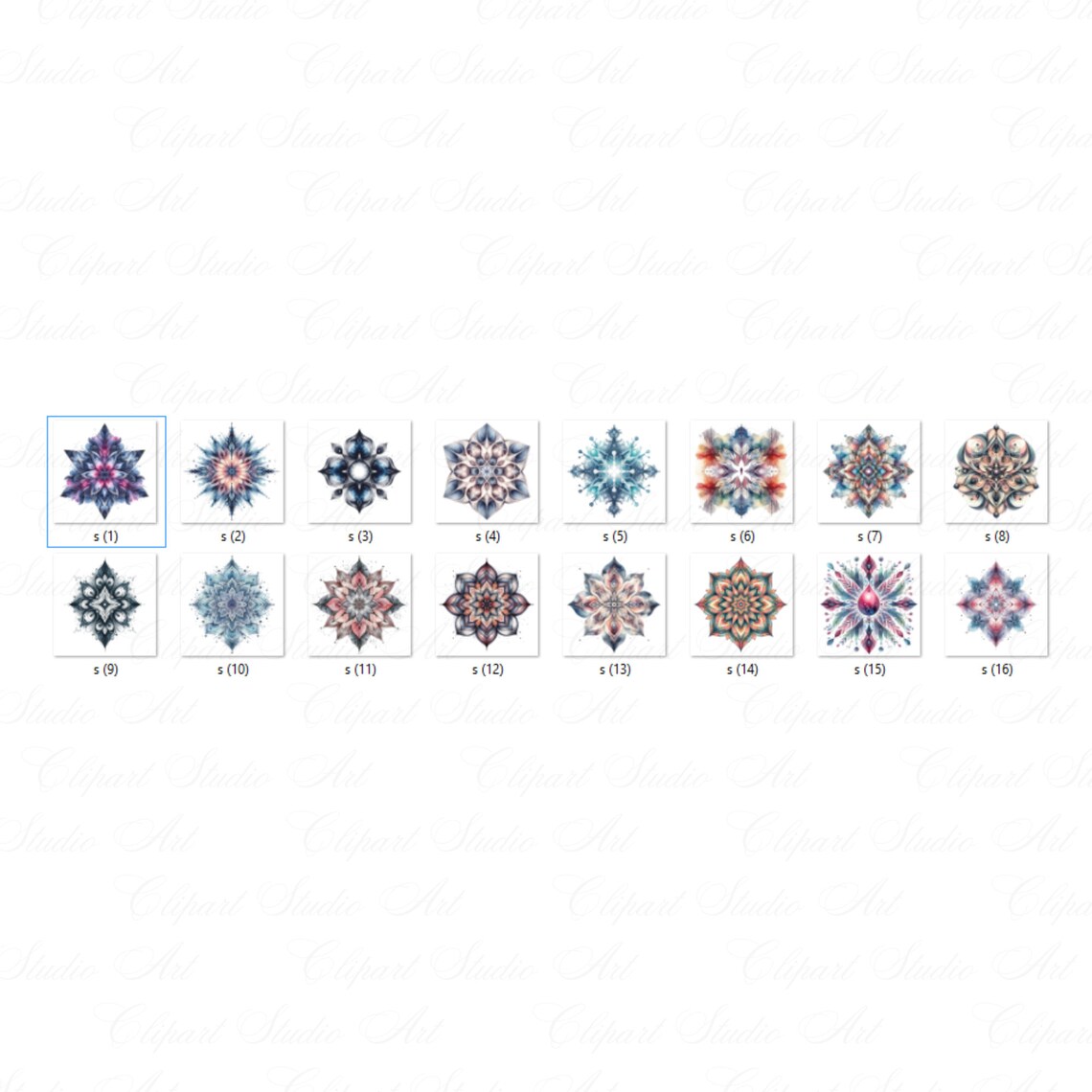 16 Symmetrical Shapes Clipsrt, Improvised Shapes Clipart, Watercolor ...