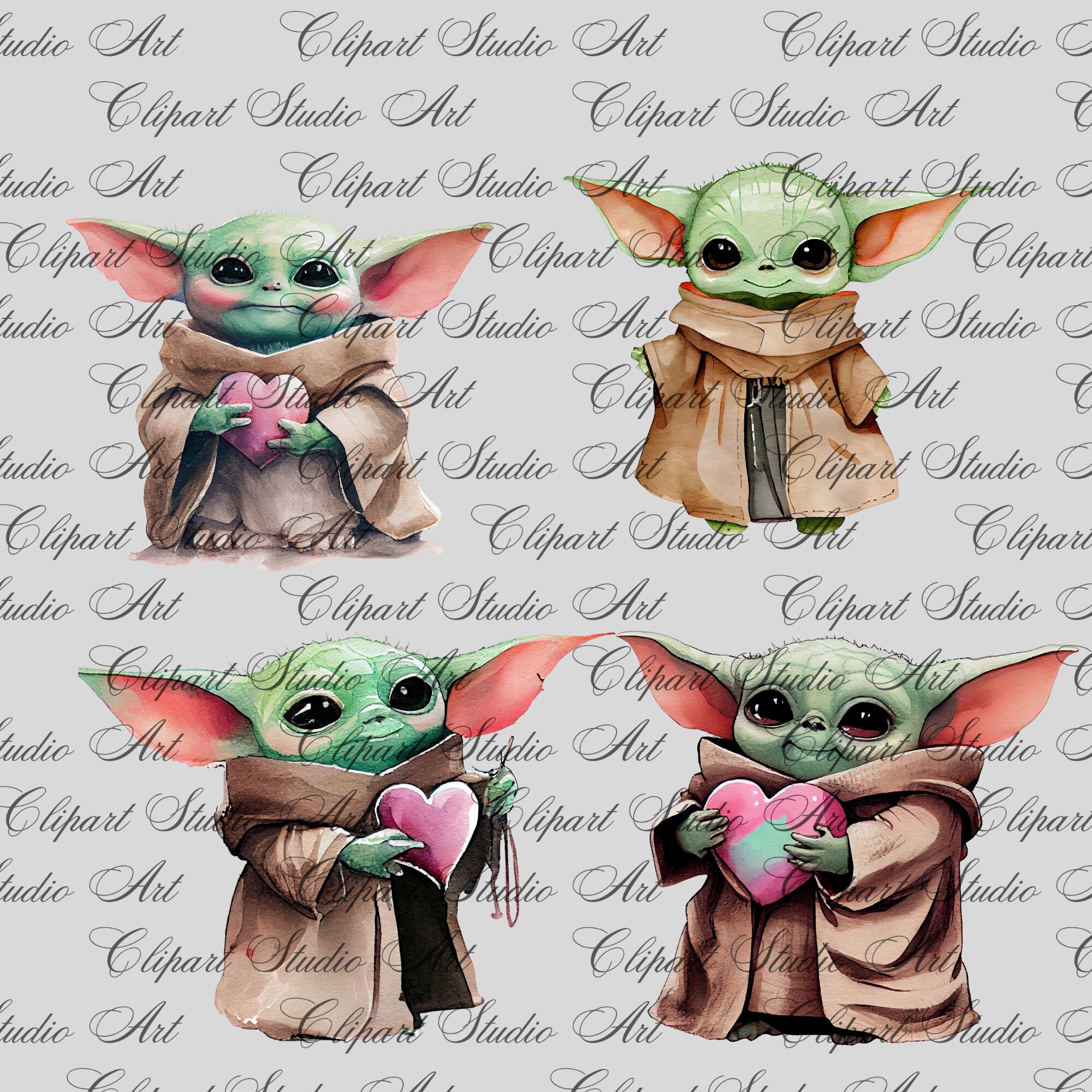 Baby Yoda Clipart PNG SVG JPG, Cute Baby Yoda Mandalorian Star Wars Png ...