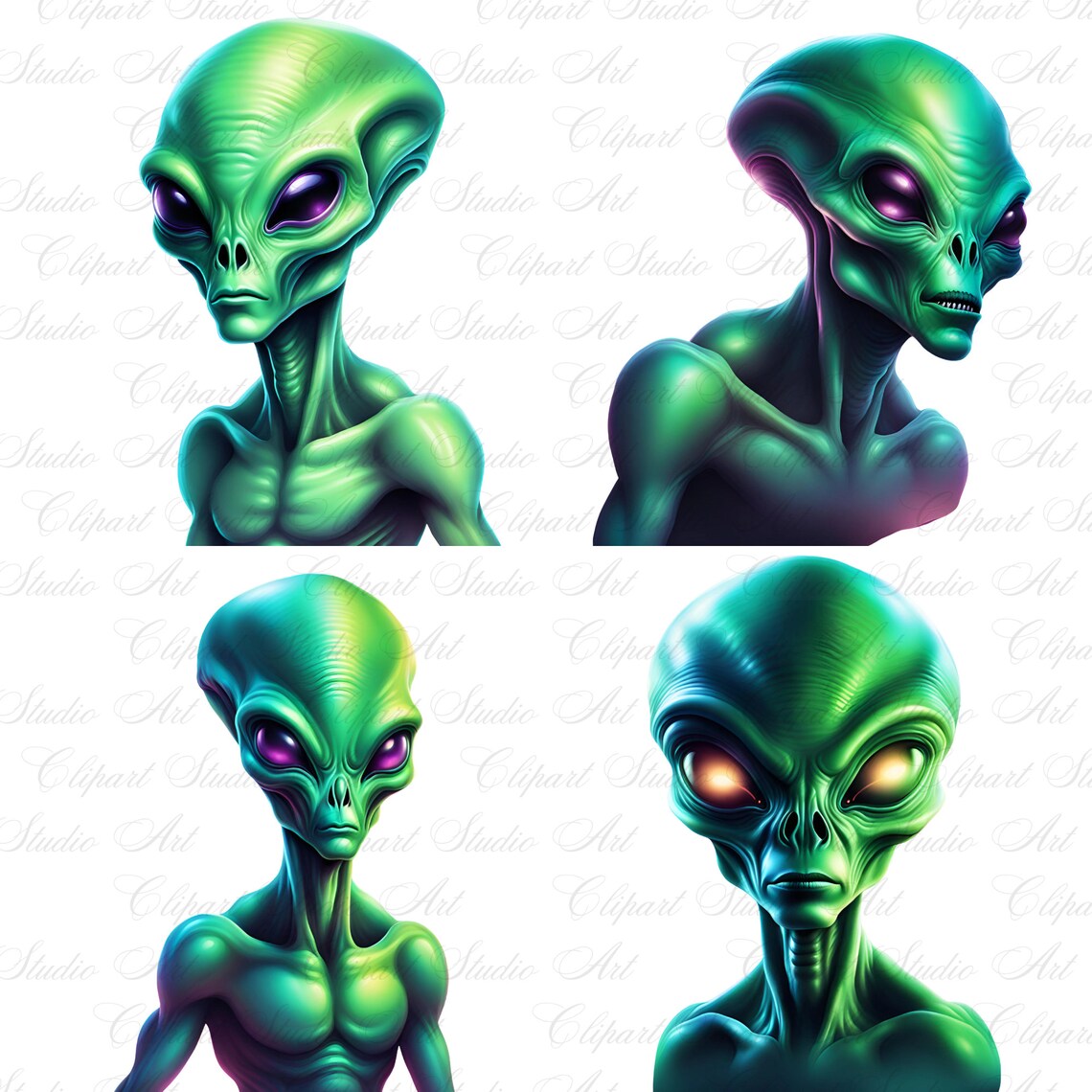 Allien Clipart, Space Alien Clipart, Celestial Alien Clipart ...