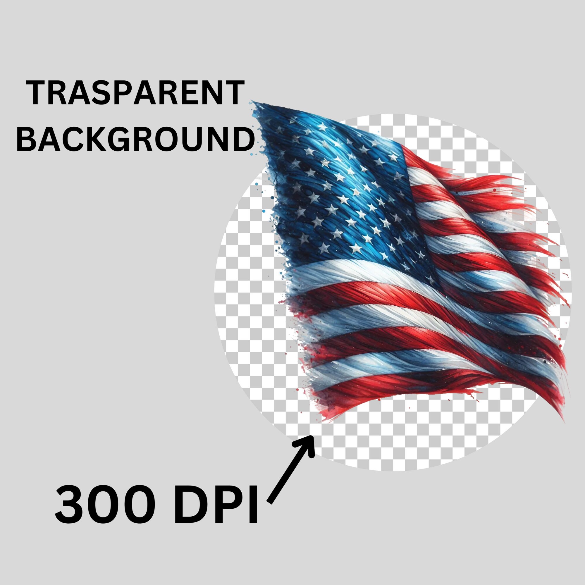 14 USA Flag Clipart, American Flag Day Clipart, Watercolor American ...