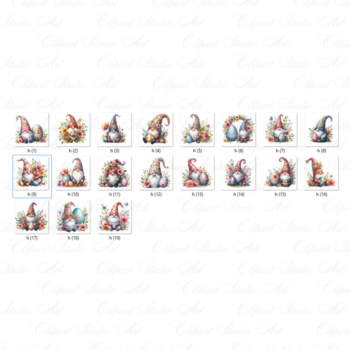 19 Flowery Easter Gnome Clipart, Cute Gnome Clipart, Gnomes With ...