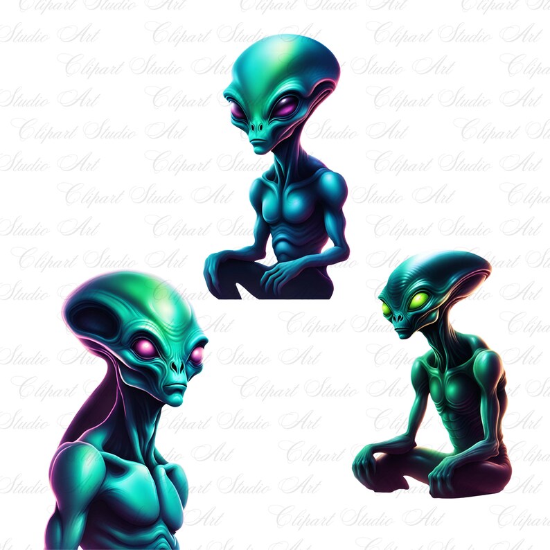 Allien Clipart, Space Alien Clipart, Celestial Alien Clipart ...